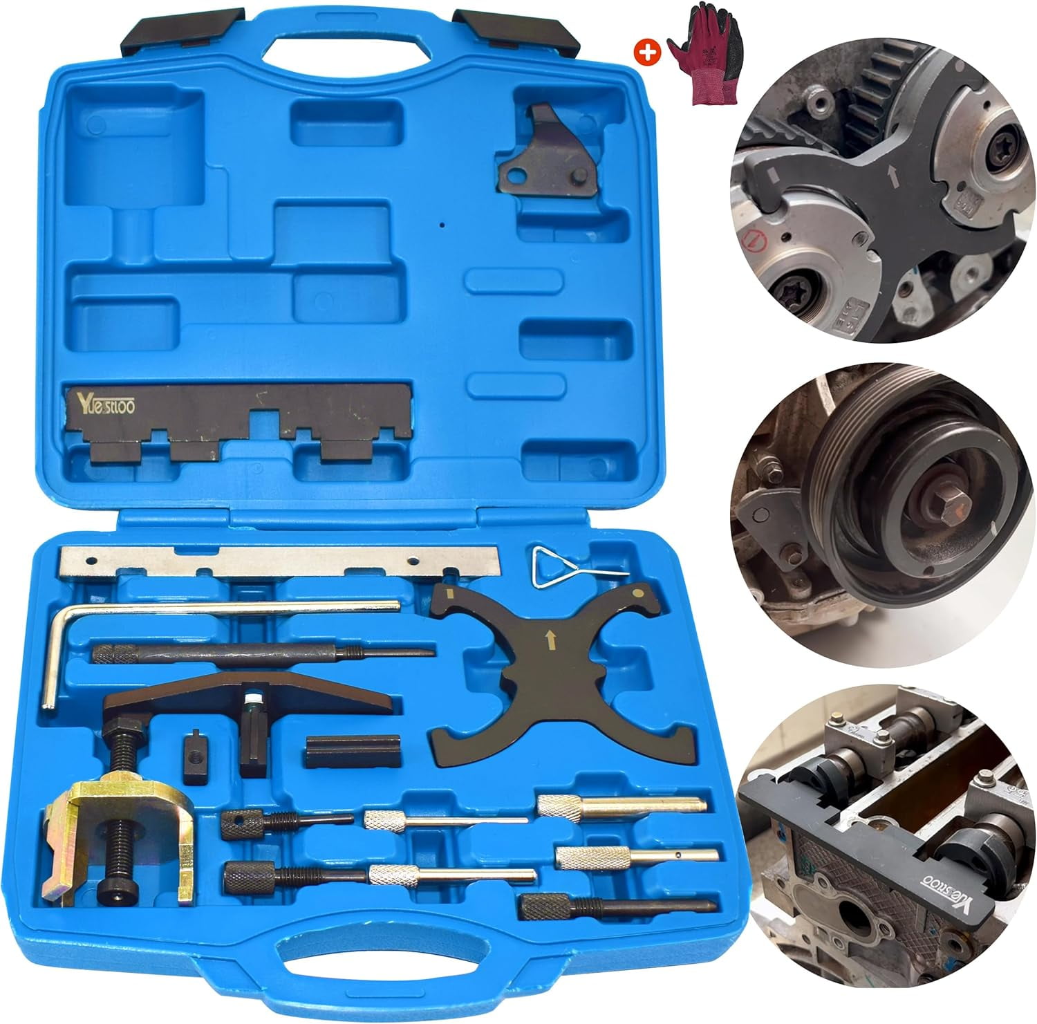 13PCS Engine Camshaft Timing Locking Tool Kit & Flywheel Locking Tool ...