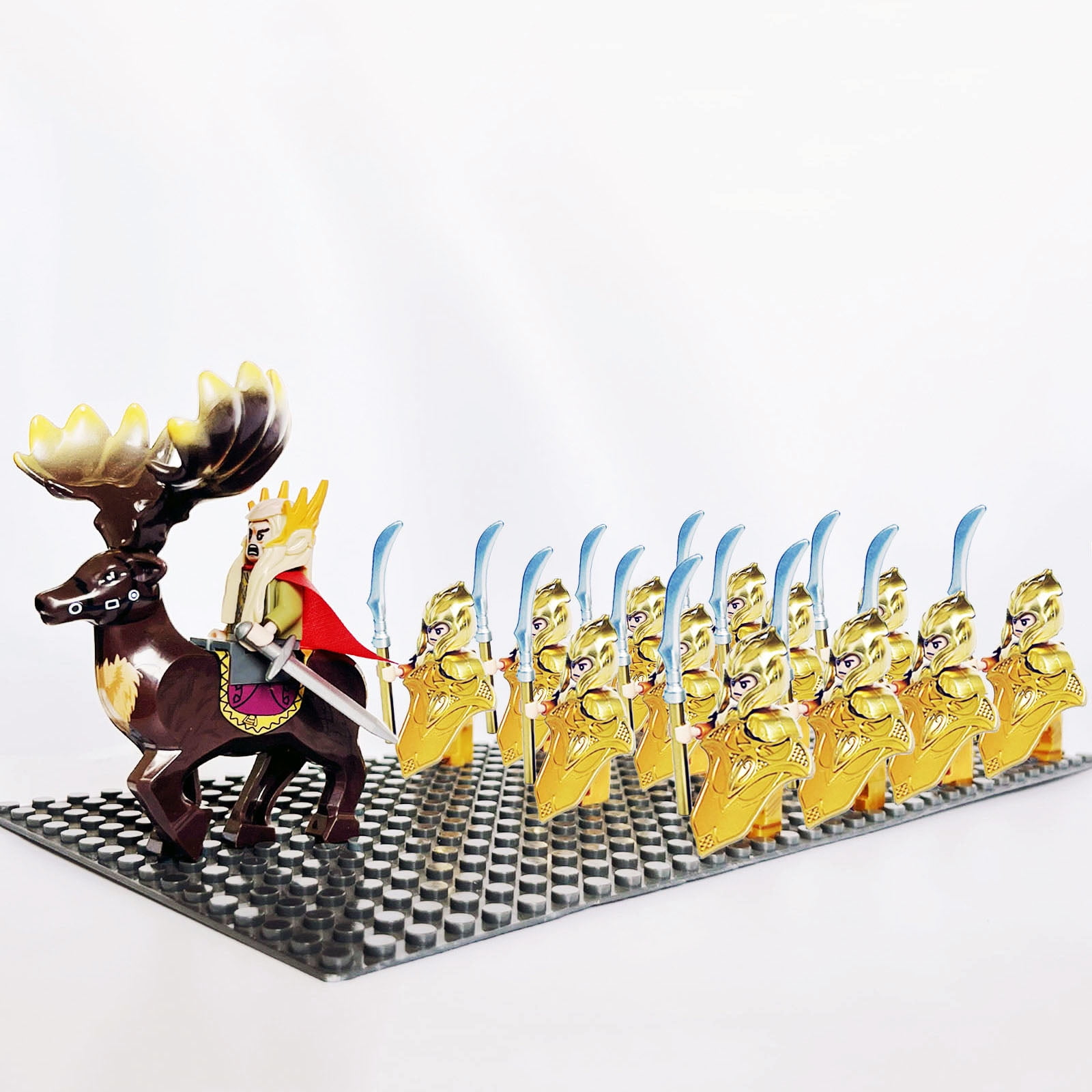 13PCS/lot Thranduil Elf Guard Archers Elrond VS Orcs Uruk Hai Army Mini ...