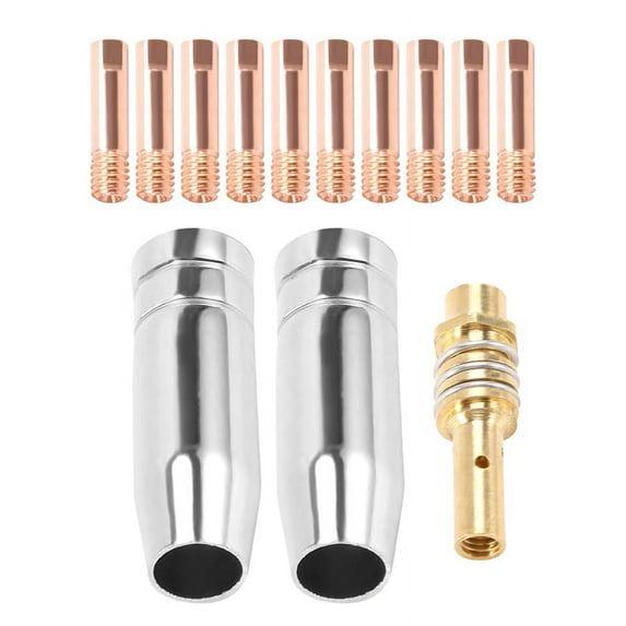 13Pcs 14AK Welding Torch Consumables 0.9mm MIG Torch Gas Nozzle Tip Holder of 15AK MIG Welding ...