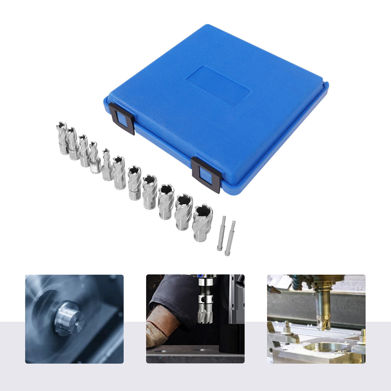 13Pcs 7/16 to 1-1/16'' Cutting Diameter Annular Cutter Tool Straight ...