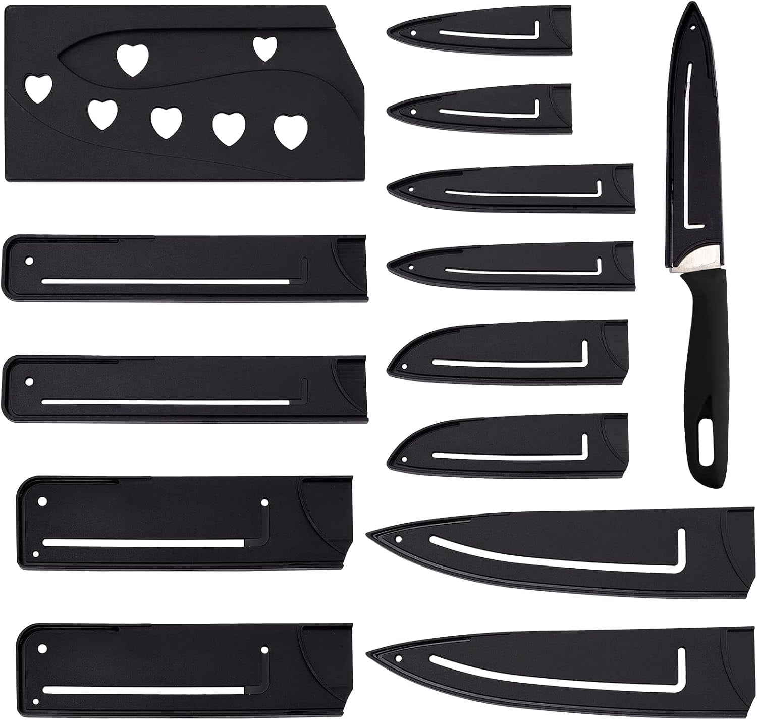 13Pcs 7 Sizes Plastic Universal Knife Edge Guards Non-BPA Knife Sheath ...