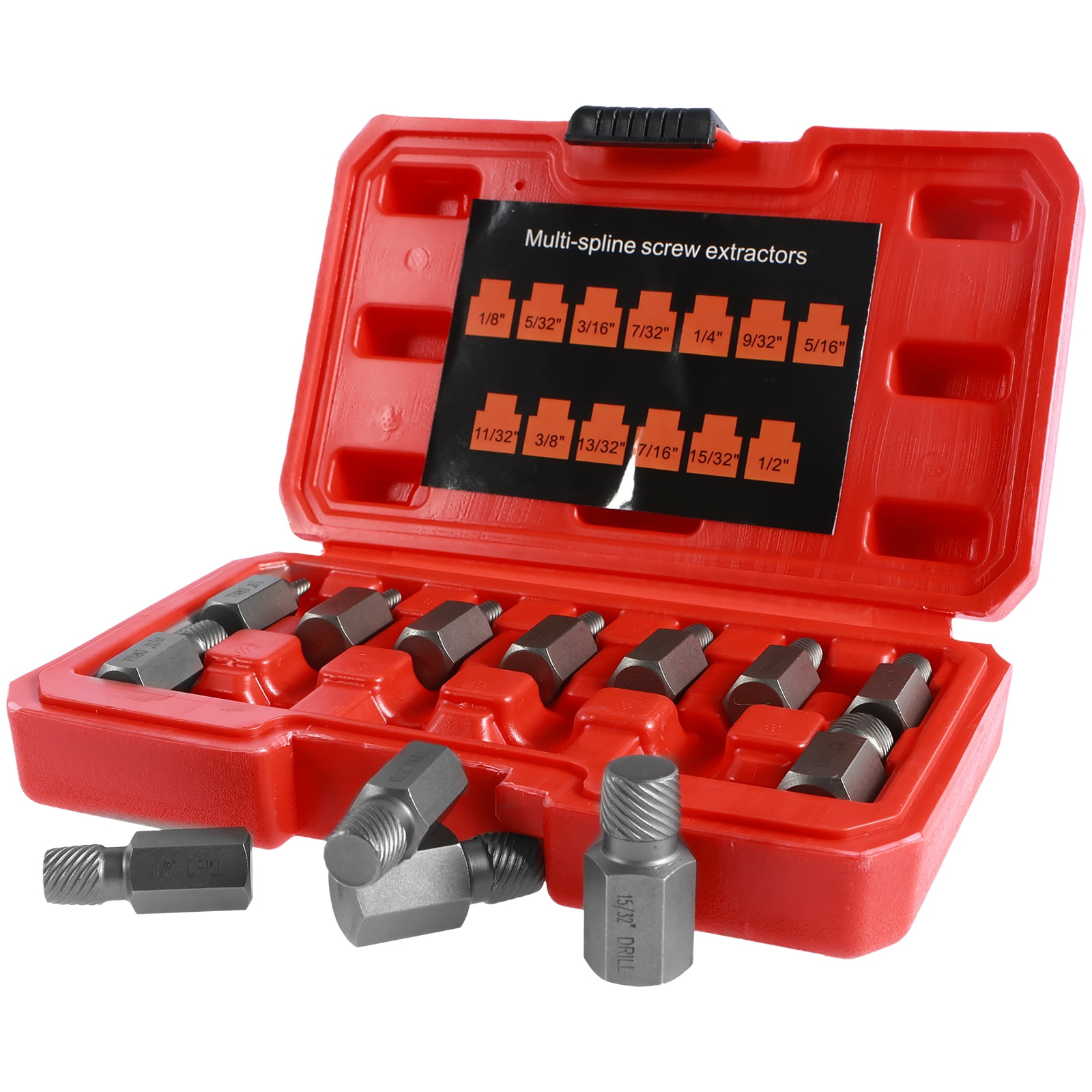 13Pcs Damaged Screw Extractor Set Broken Screw Remover Kit Easy Out ...