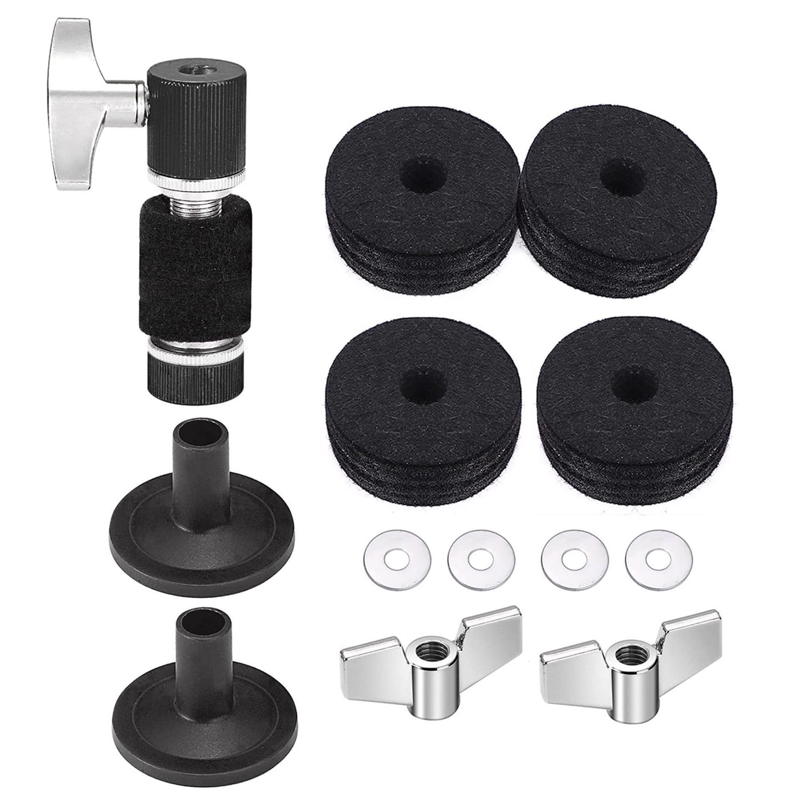 13Pcs Drum Cymbals Felt Pads Nonslip Felt Set Include Wing Nut ...
