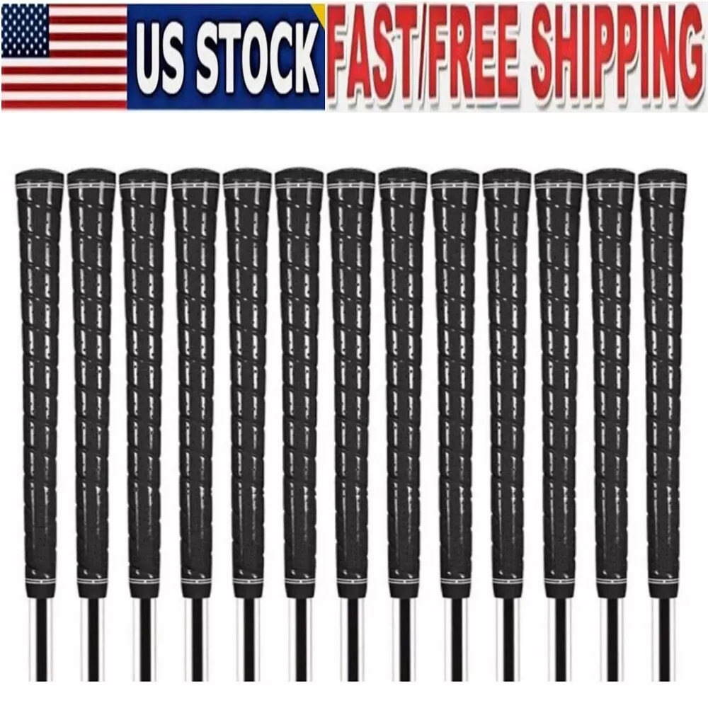 13Pcs Golf Grip Golf Club Grip Tour Wrap High-Tack Rubber Midsize Black - Walmart.com