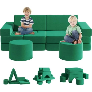 Kids Sofa Couch 10PCS, Linor Modular Toddler Couch for Playroom, Dutch ...