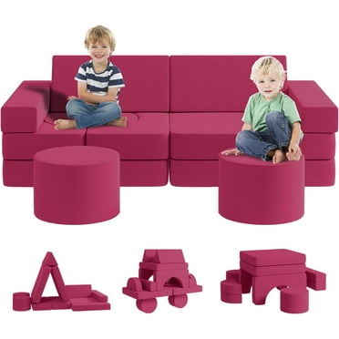 Kids Sofa Couch 10PCS, Linor Modular Toddler Couch for Playroom, Dutch ...