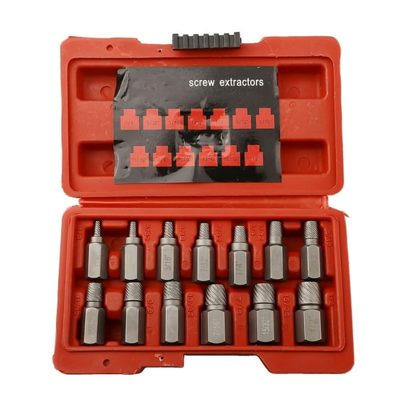 13Pcs Screw Extractor Set Damaged Broken Bolt Screw Extractor Hex Head ...