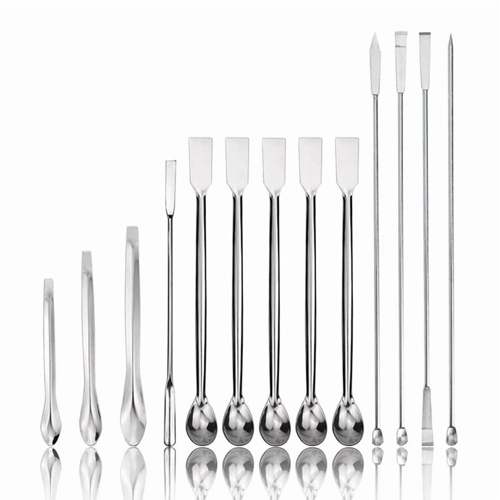 13Pcs Stainless Steel Lab Spatula Micro-Type Scoop Reagent Laboratory ...