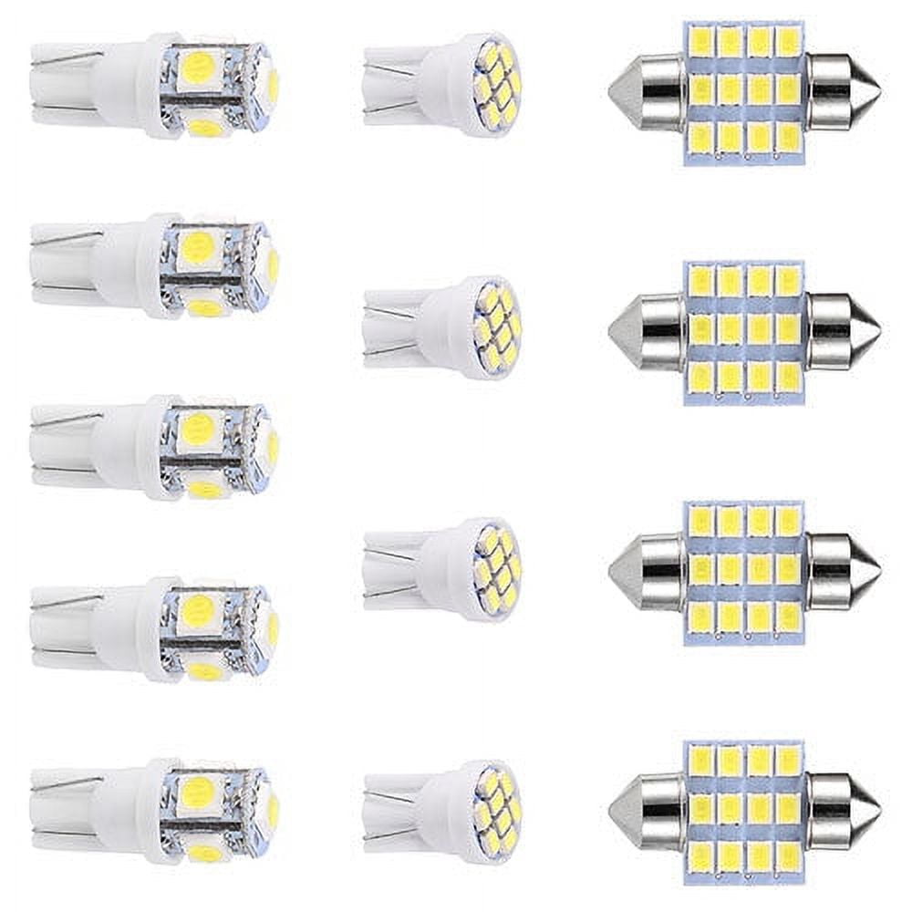 13Pcs T10 31mm Festoon LED Light Bulb Interior Dome Map LED Lights ...
