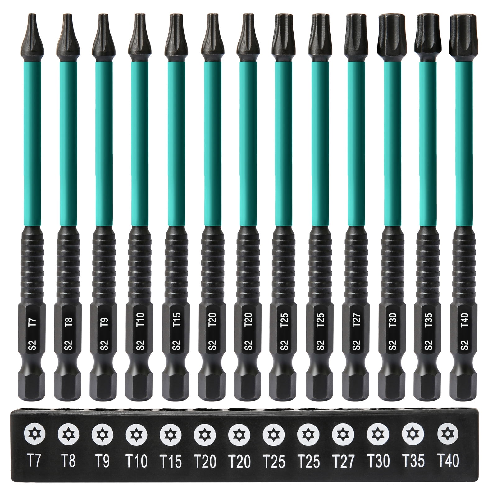 13Pcs Torx Bit Set, Star Screwdriver Bit Set, 1/4" Hex Drive Bits for ...