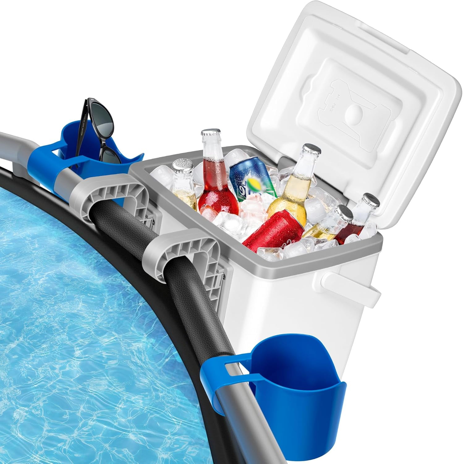 13QT Portable Pool Cooler with Handle - Hanging Poolside Design ...