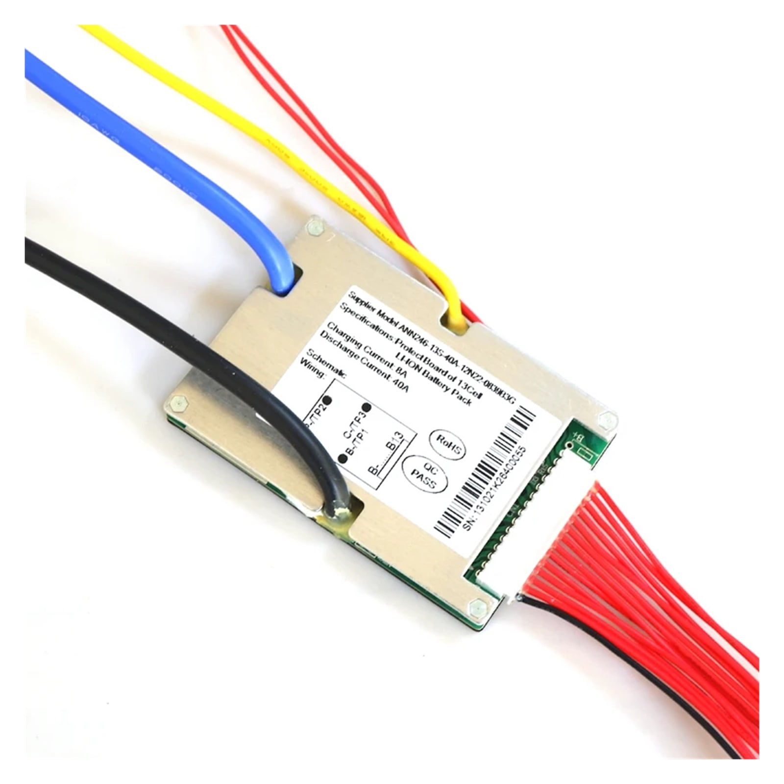 13S 48V Lithium Battery BMS,3.7V Cell 13S 48V 40A Lithium Battery BMS With ON/OFF Switch And ...