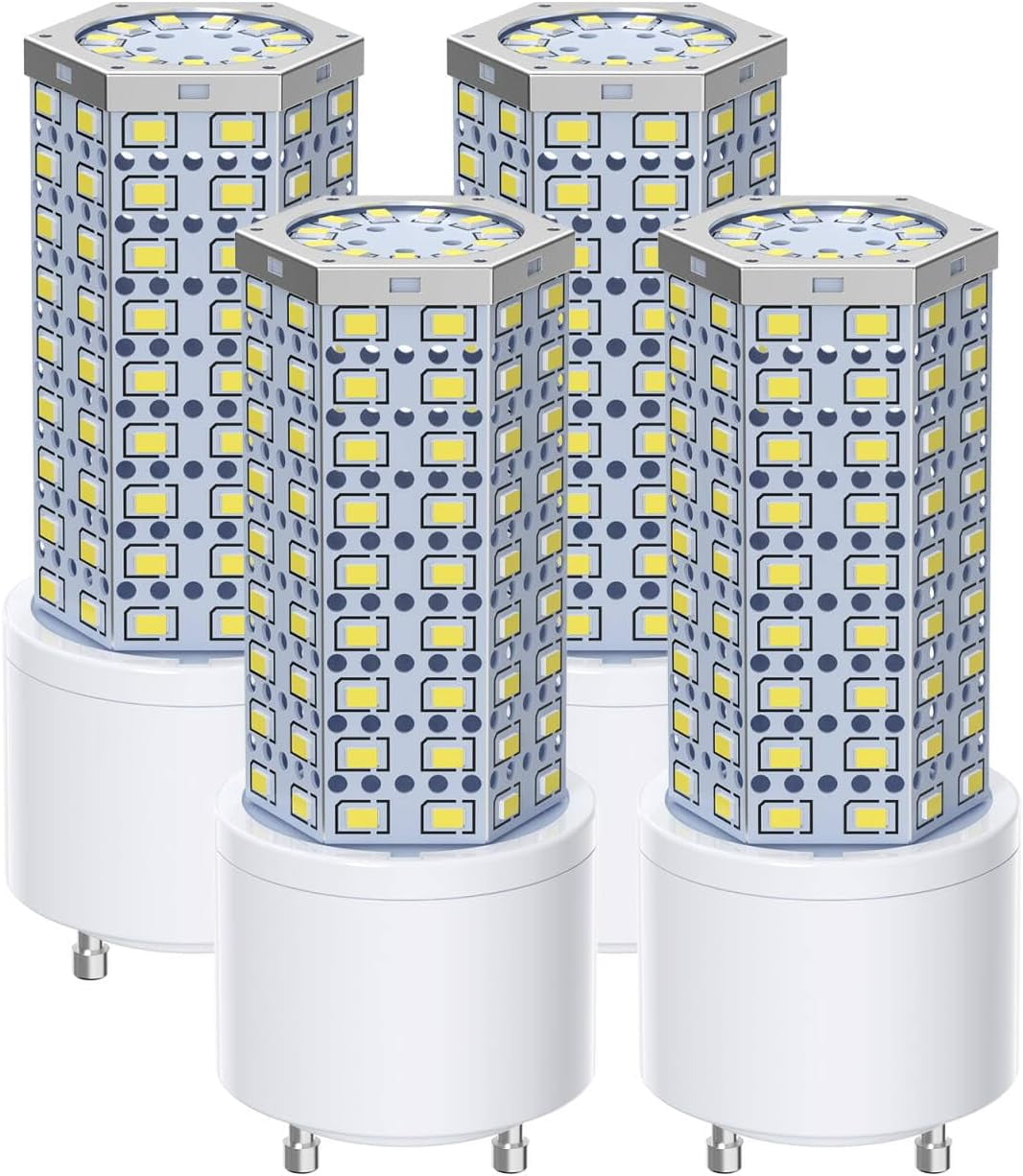 13W GU24 YANTON Light Bulbs 4-Pack, Dimmable 2 Prong Light Bulb,5000K ...