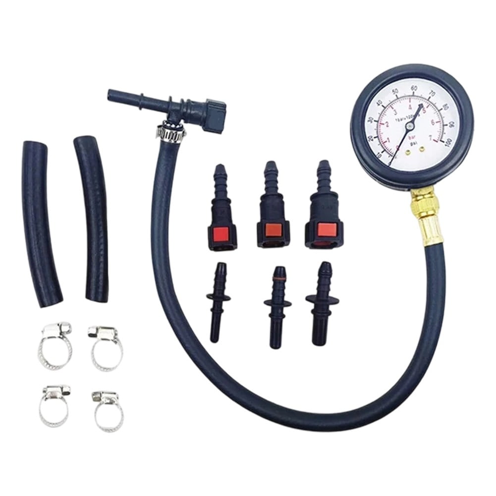 13X Fuel Pressure Test Kit Fuel Pressure Gauge 0-100Psi Fuel Injection ...