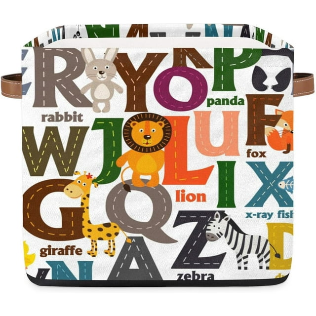 13X13X13 Storage Cube Bins Animal Alphabet Letters Storage Cubes 13 ...
