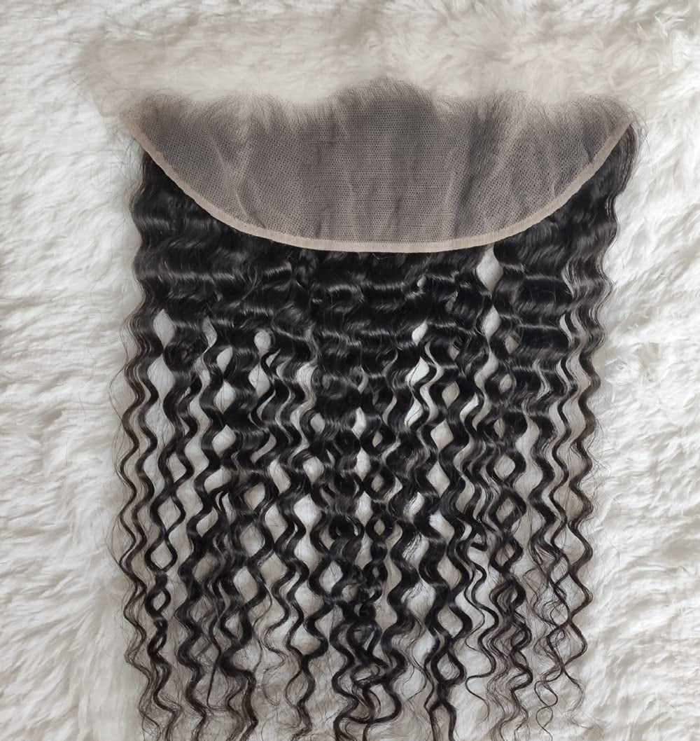 13X4 Ear To Ear Pre Plucked Water Wave Transparent Full Lace Frontals ...