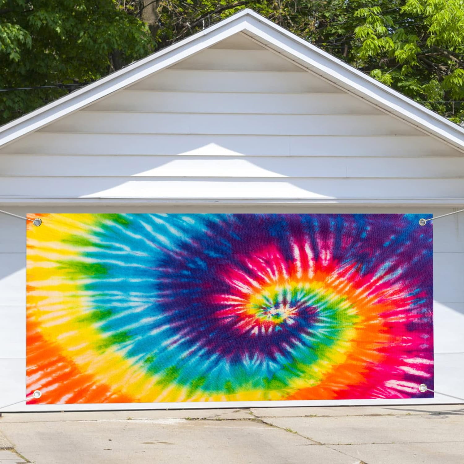 13X6 ft 60s 70s 80s 90s Colorful Rainbow Tie Dye Photography Garage ...