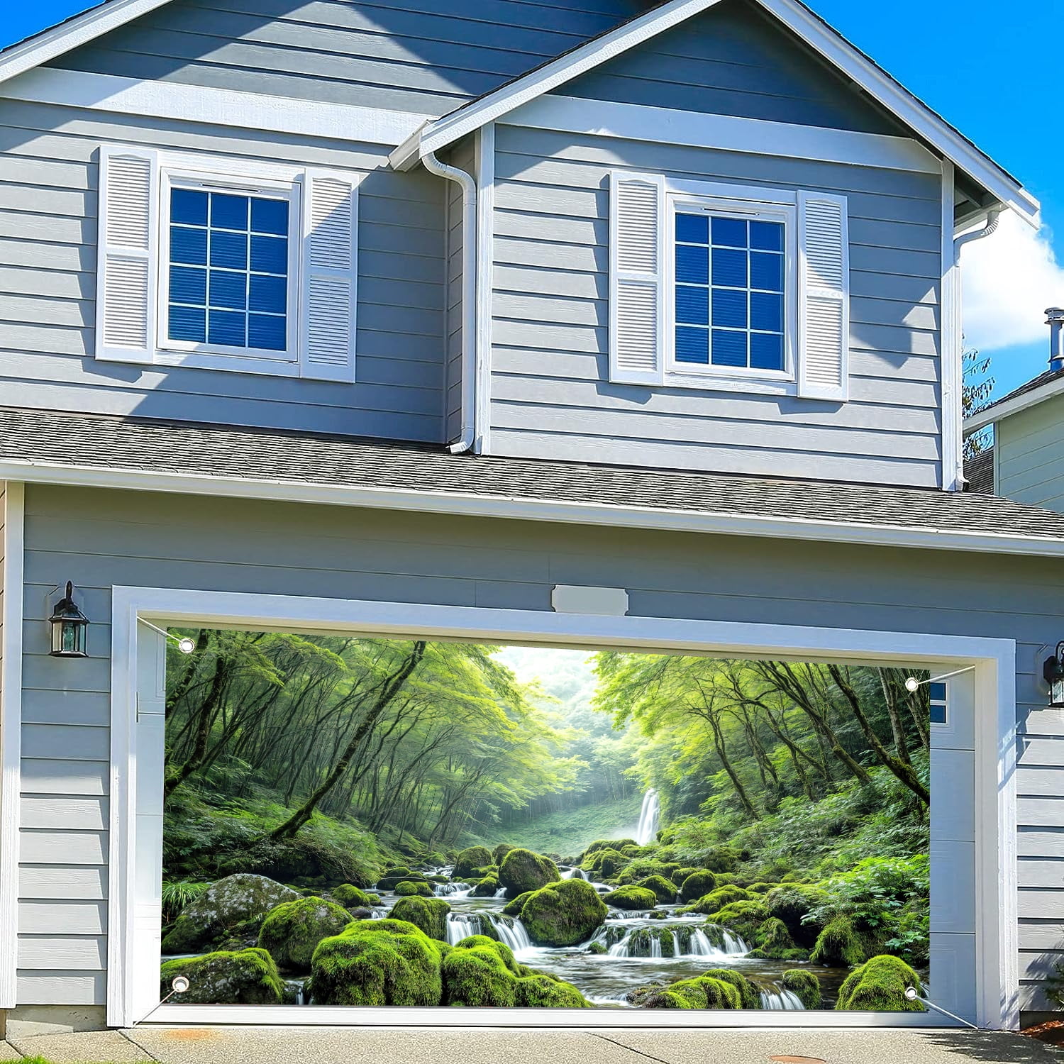 13X6FT Spring Summer Forest Garage Door Decorations Tropical Forest ...