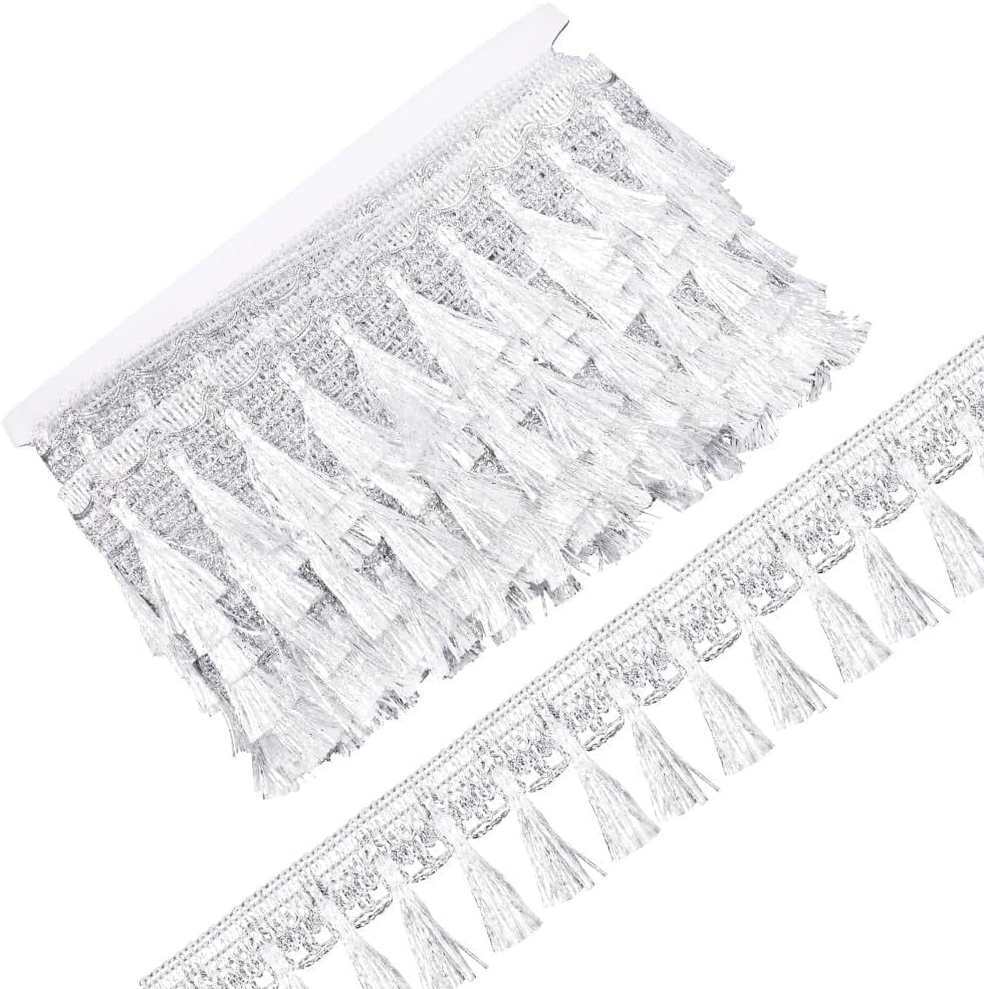 13Yds Metallic Fringe Tassel Trim Glitter Lace Trim Ribbon with Tassel ...