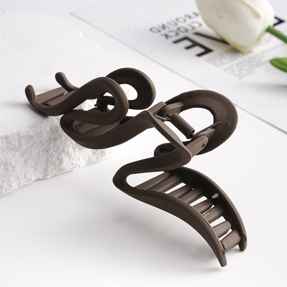 13cm Acrylic Hair Clips For Women Hairpin Matte Wave Hair Claw Clip ...