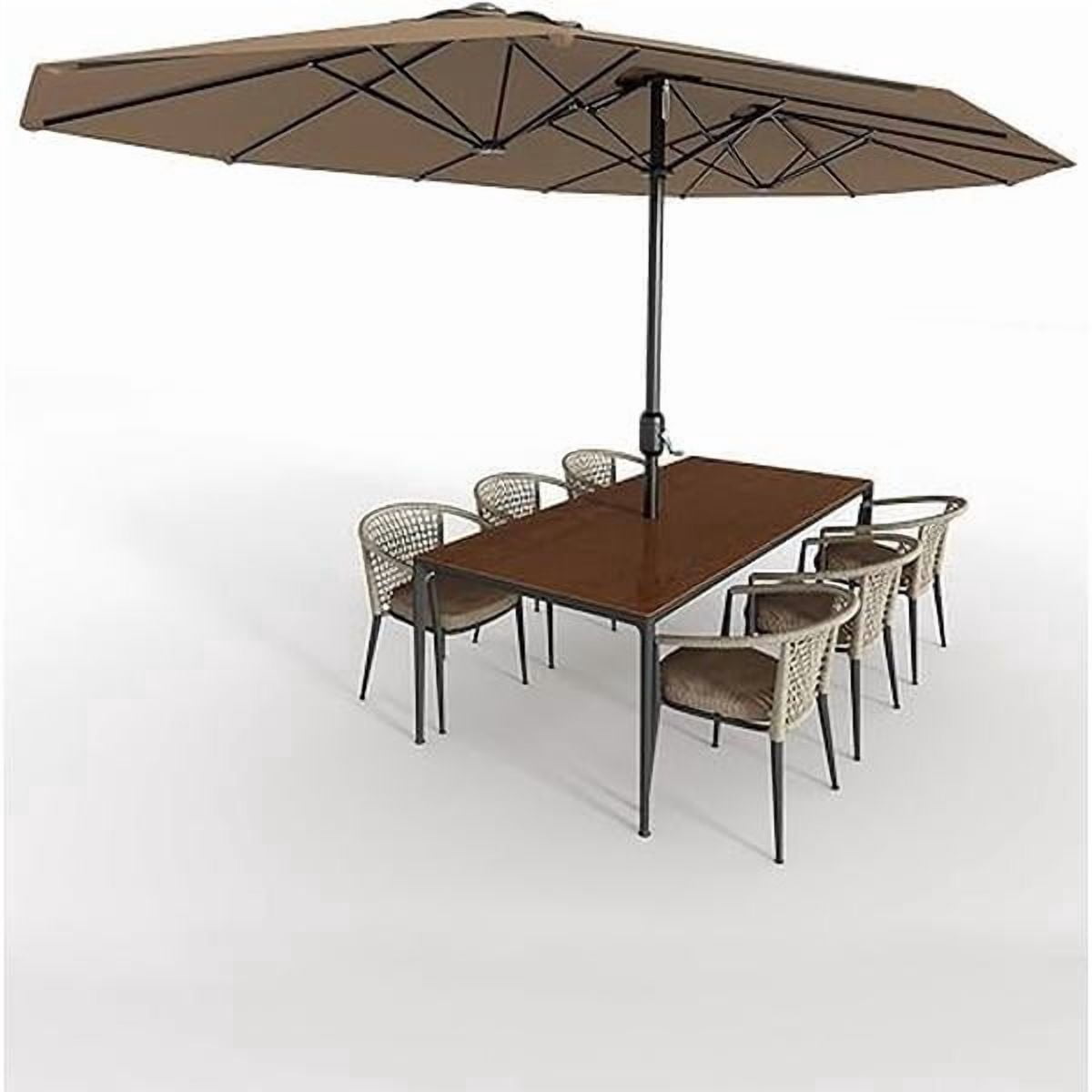 13ft Double Sided Rectangular Outdoor Patio Umbrella, UV Resistant ...