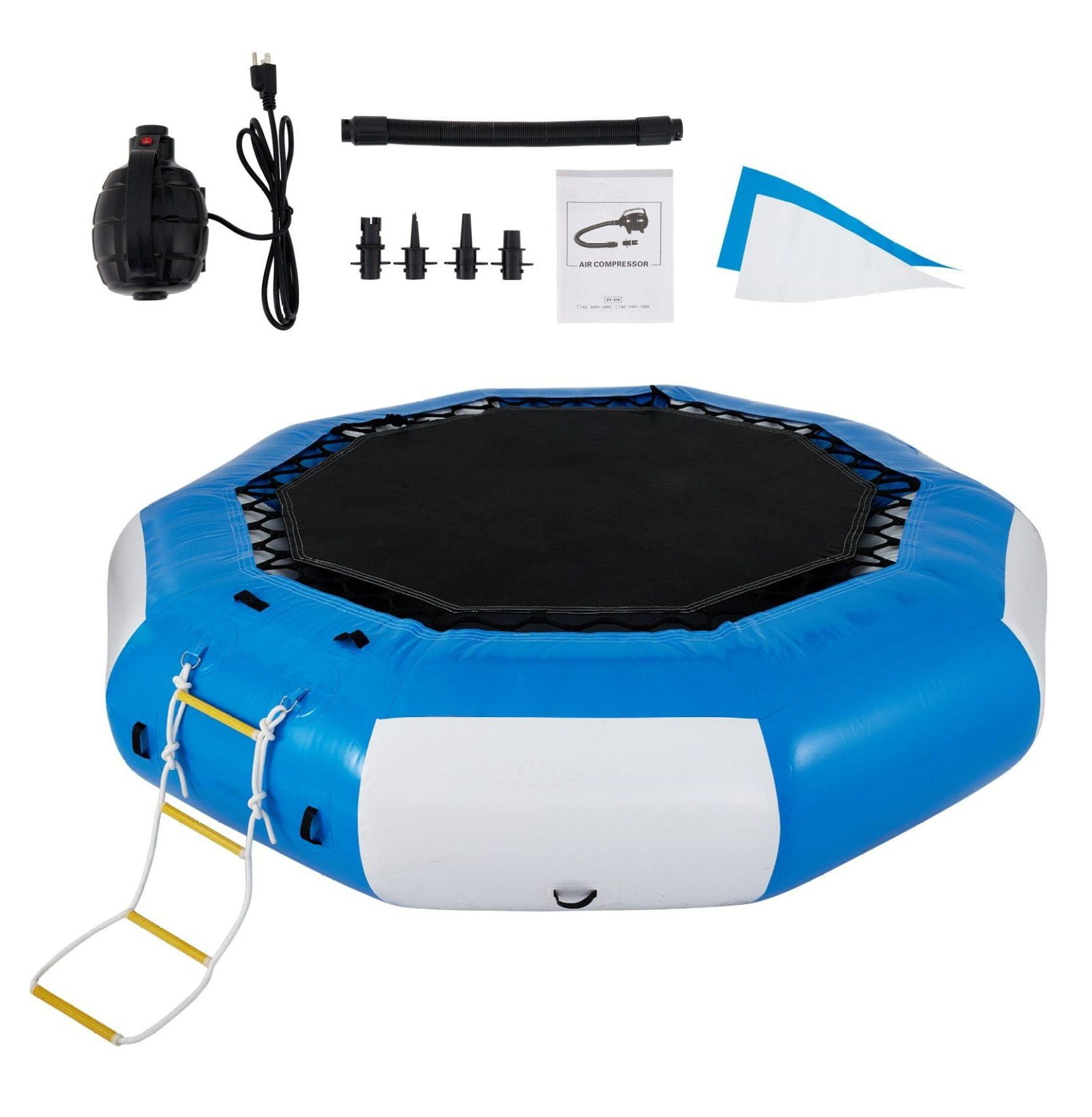 13ft Inflatable Water Bouncer Trampoline - Water Swim Platform for Kids ...