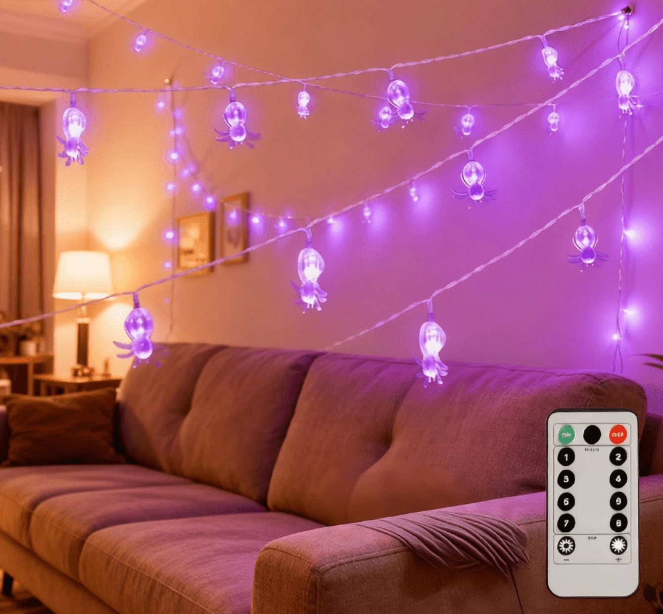 13ft LED Spider Lights - USB & Weather-Ready - Walmart.com