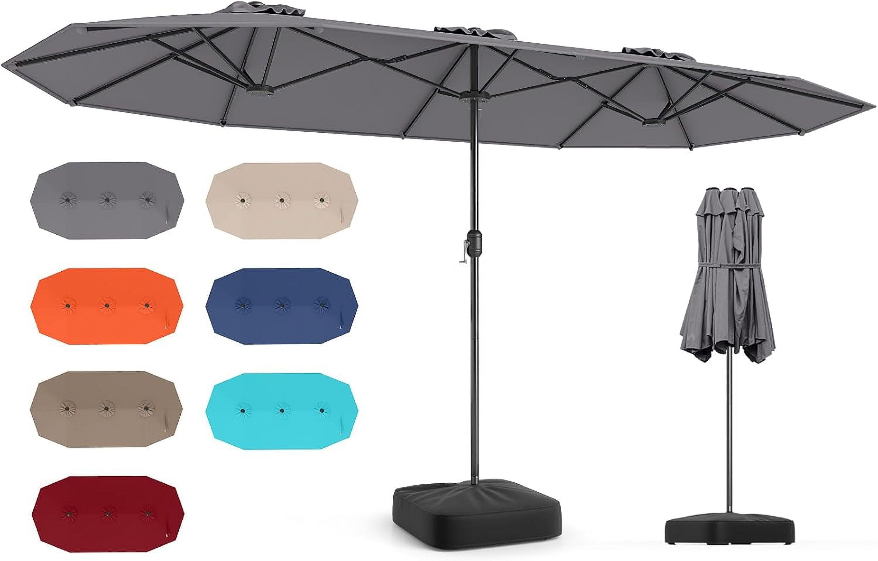 **13ft double-sided patio umbrella, extra large twin table umbrella ...