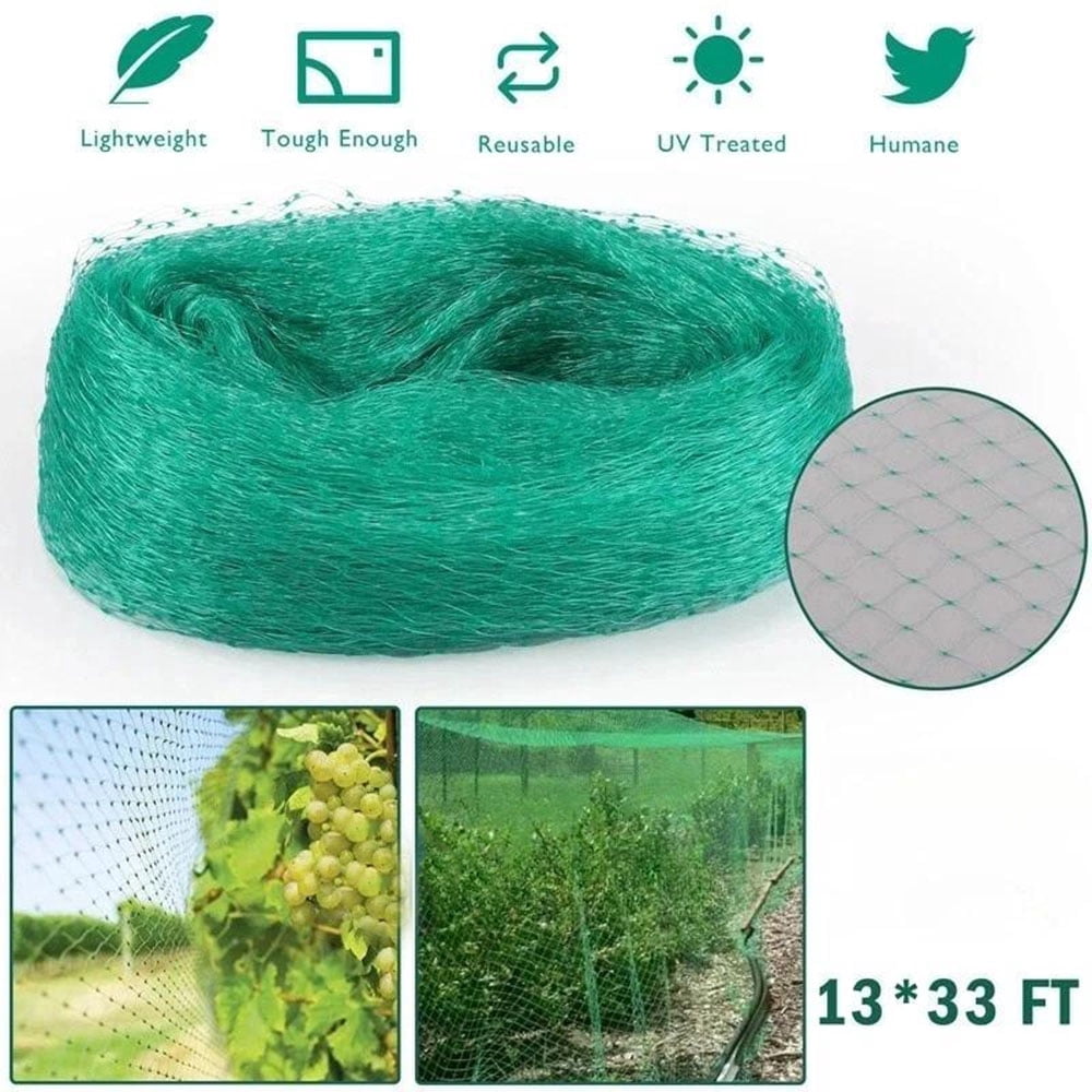 13ft x 33ft Green Anti Bird Netting Pond Net Protection Crops Plants ...