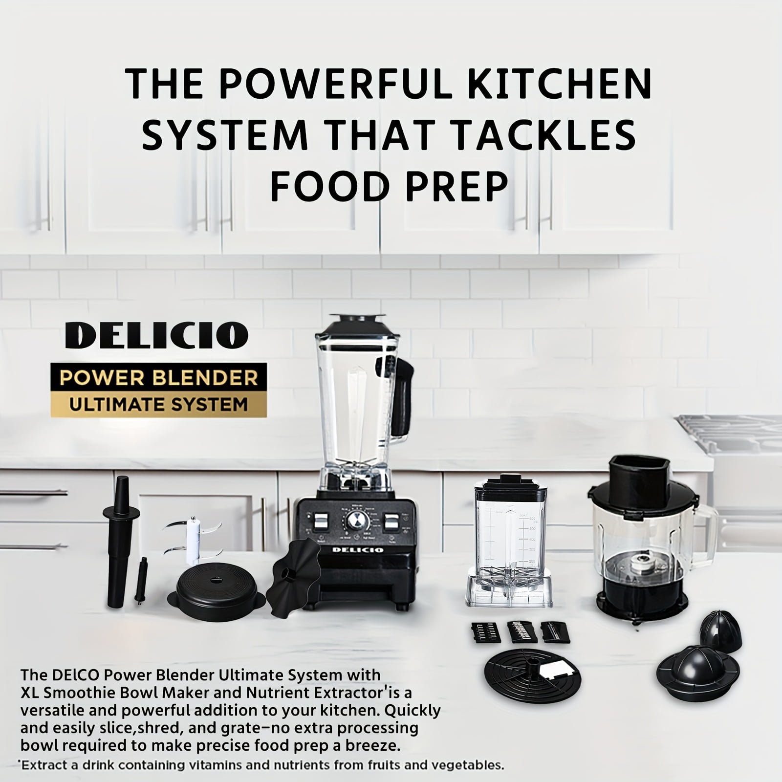 13in 1 Blender And Food Processor Combo for Kitchen, Small Electric ...