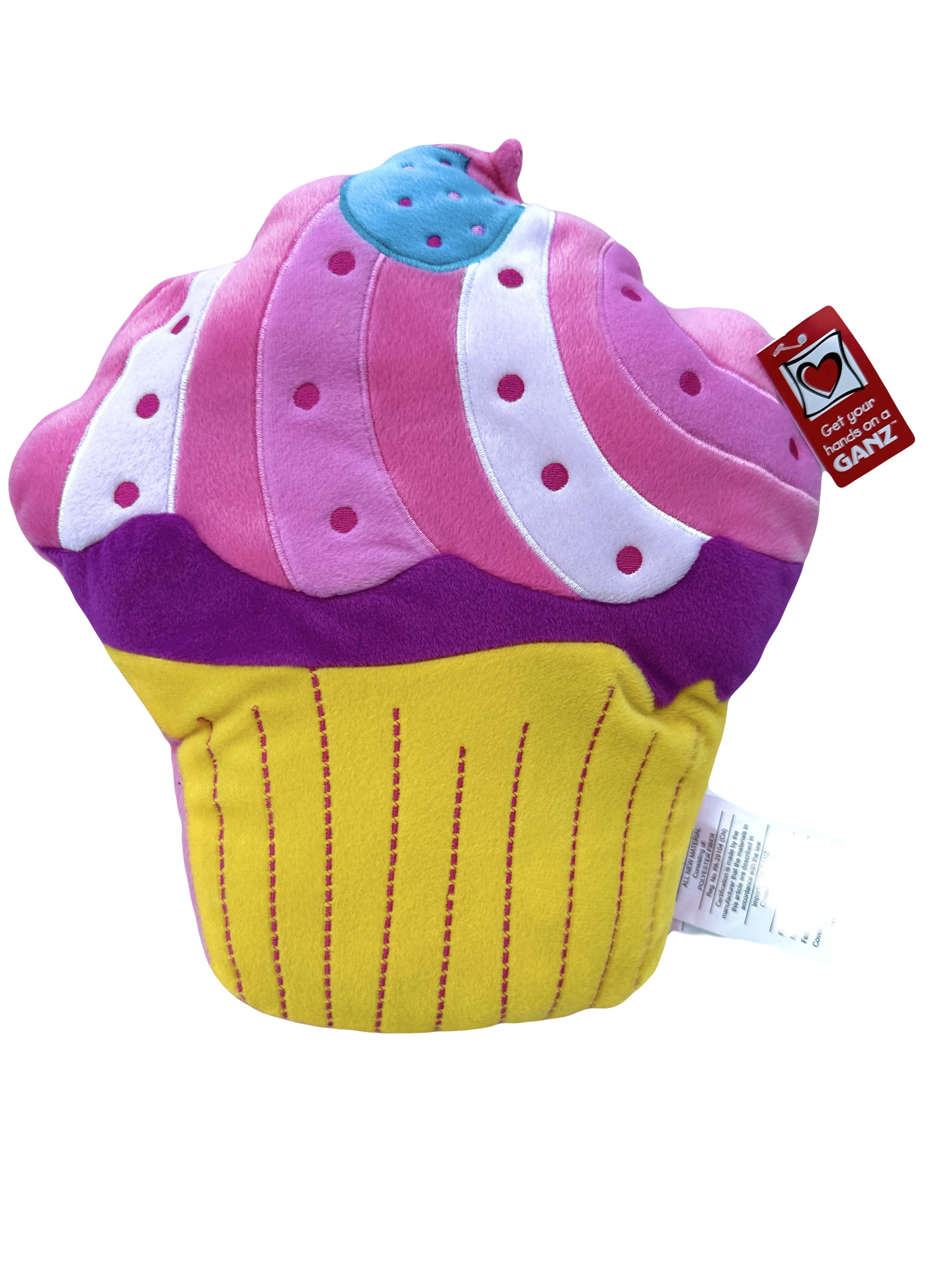 13in Plush Cupcake Pillow w/Pink and Violet Frosting - By Ganz ...
