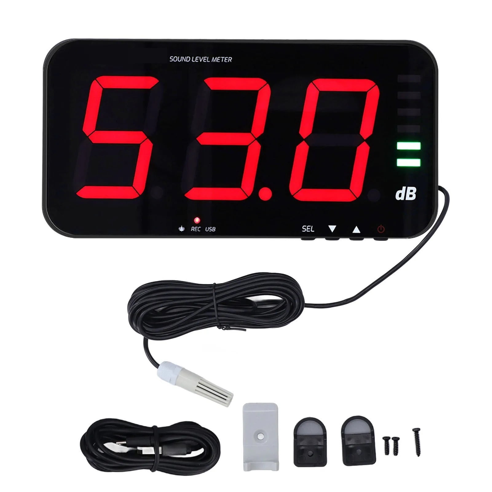 13in Screen Sound Level Meter Wall Hanging Digital Decibel Reader ...