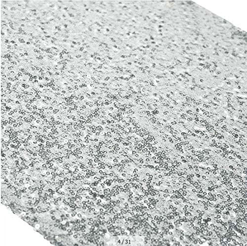 13in X 108in Sequin Table Runners Shinny Silver Wedding Table Runner ...