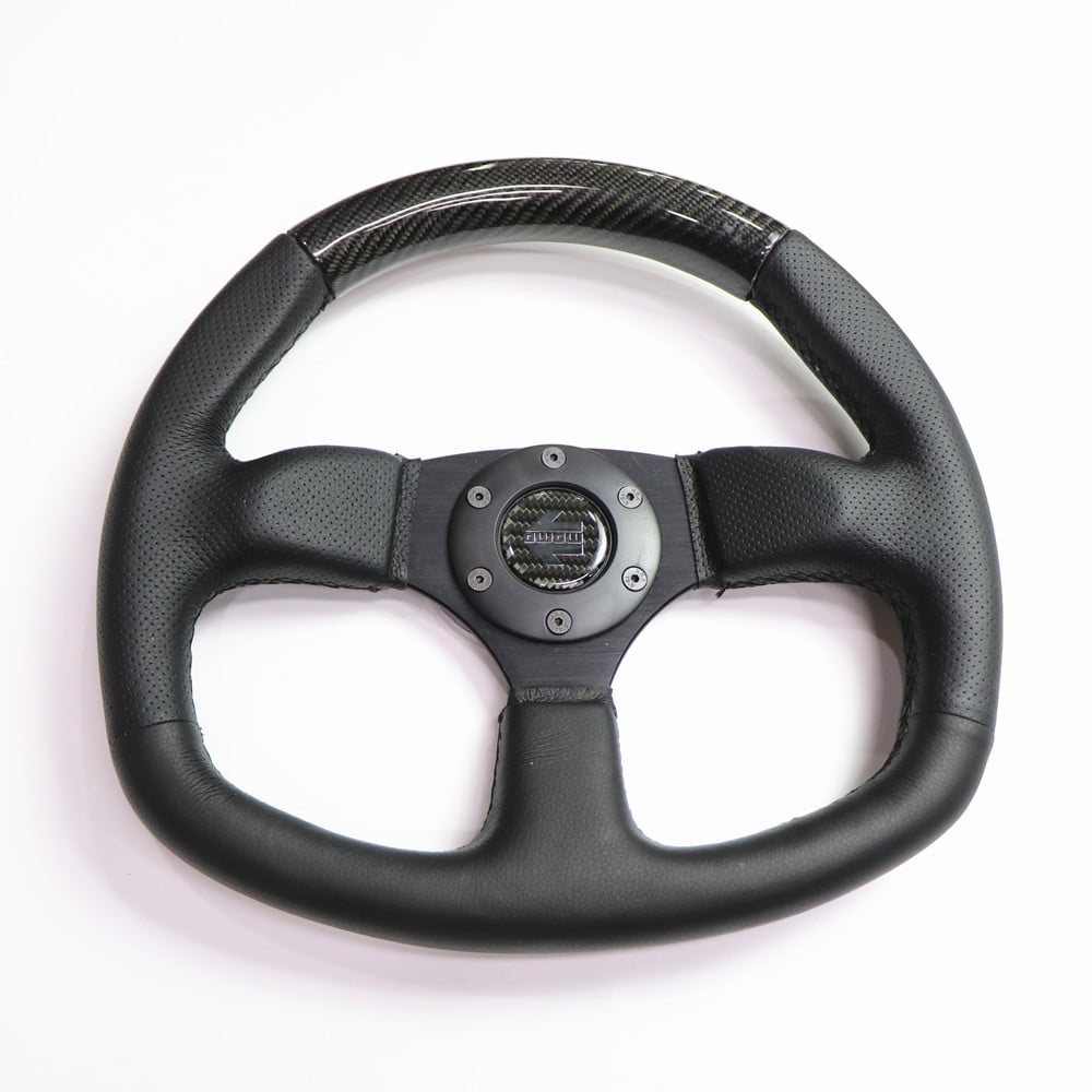 13inch 320mm D shape Steering Wheel Leather Carbon Universal Racing ...