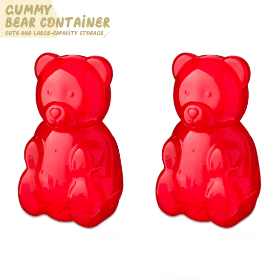 13inch Gummy Bear Container - Clear Plastic Cute Bear Shaped Gummy Bear ...