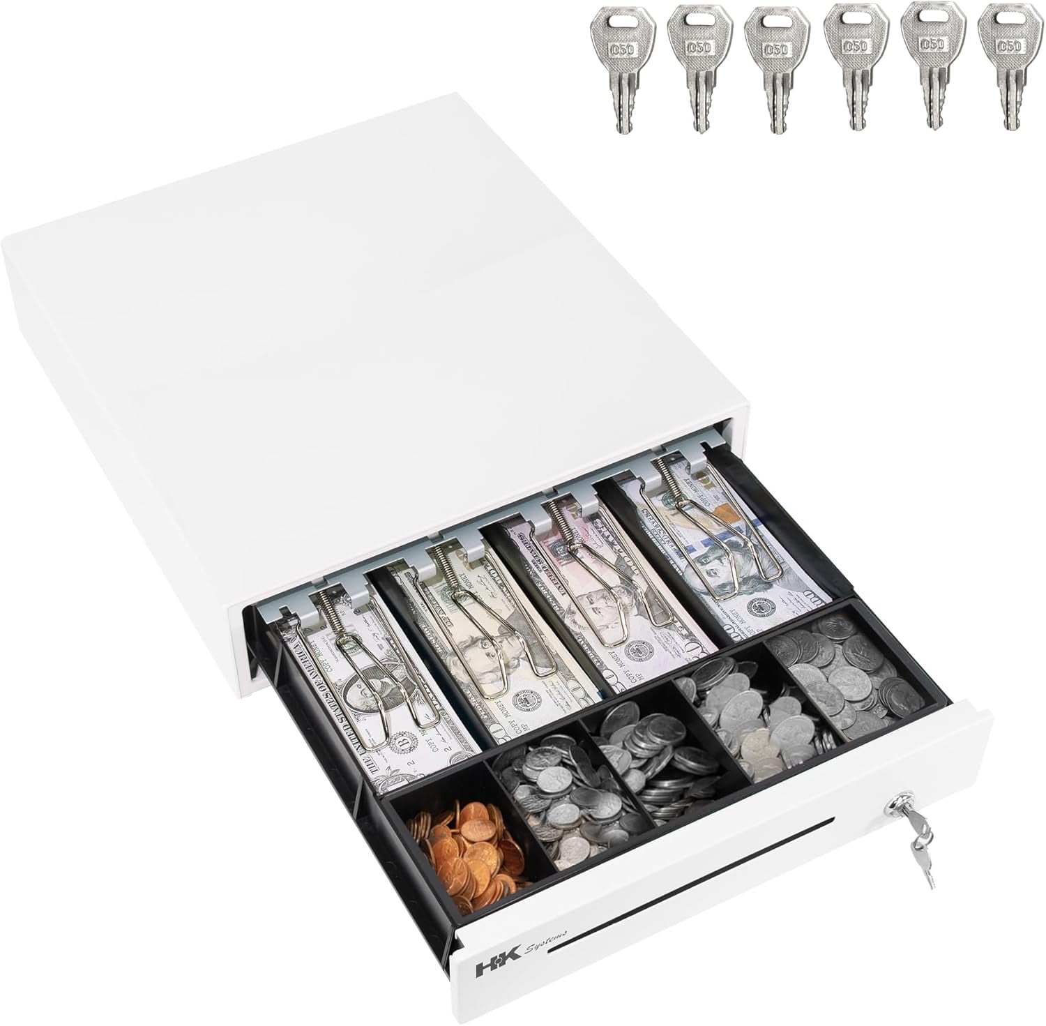 13inch Heavy Duty POS Cash Drawer with 4Bill/5Coin, Removable Coin ...