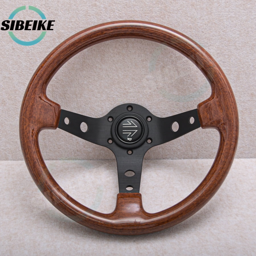 13inch JDM Universal Wood Color Steering Wheel Classic Racing Modified ...