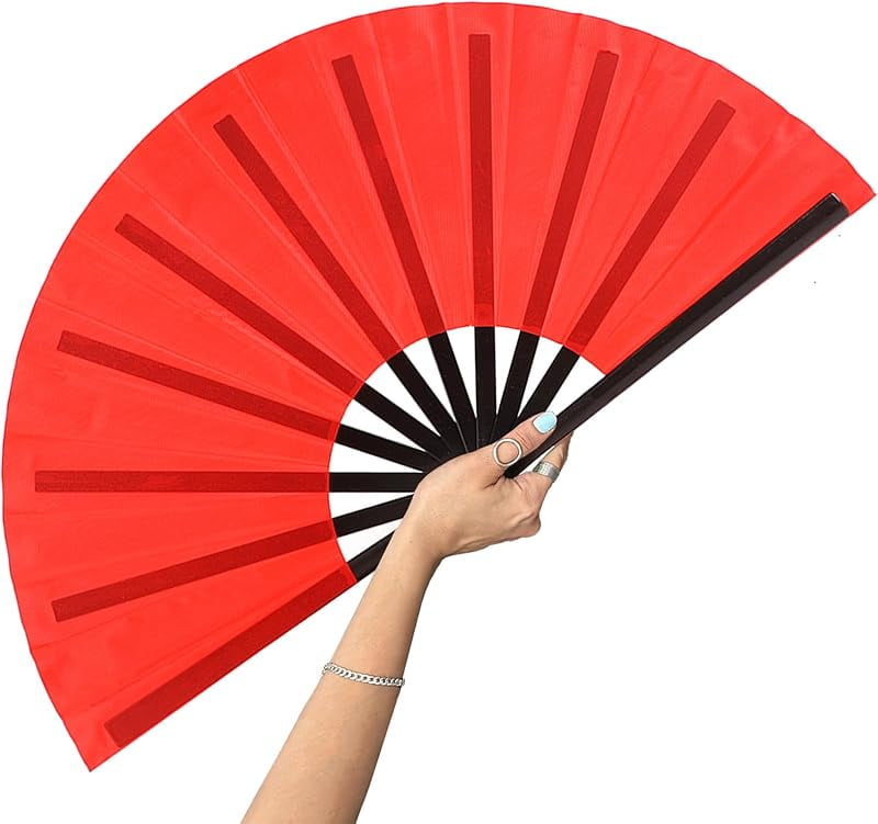 13inch Large Rave Fan Popping Fan Clacking Fans for Line Dancing,Hand ...