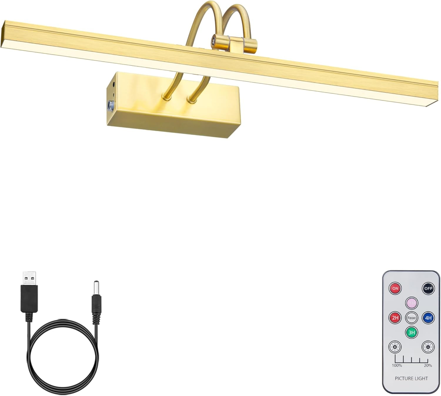 13inch Rechargeable Battery Operated Gallery Painting Light with Remote ...