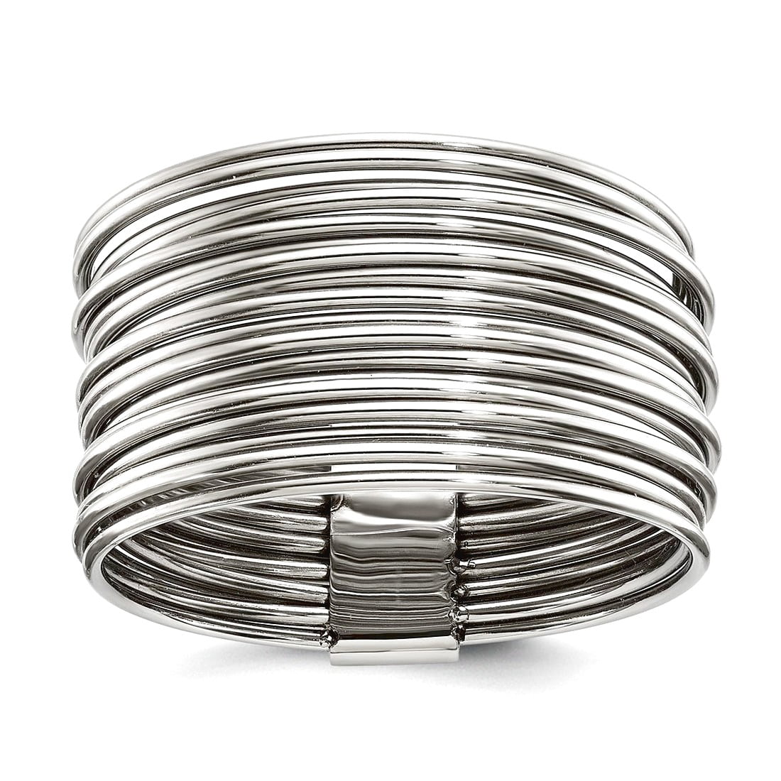 13mm Stainless Steel Polished Multi-wire Ring Size 7 Ring for Women - 5 ...
