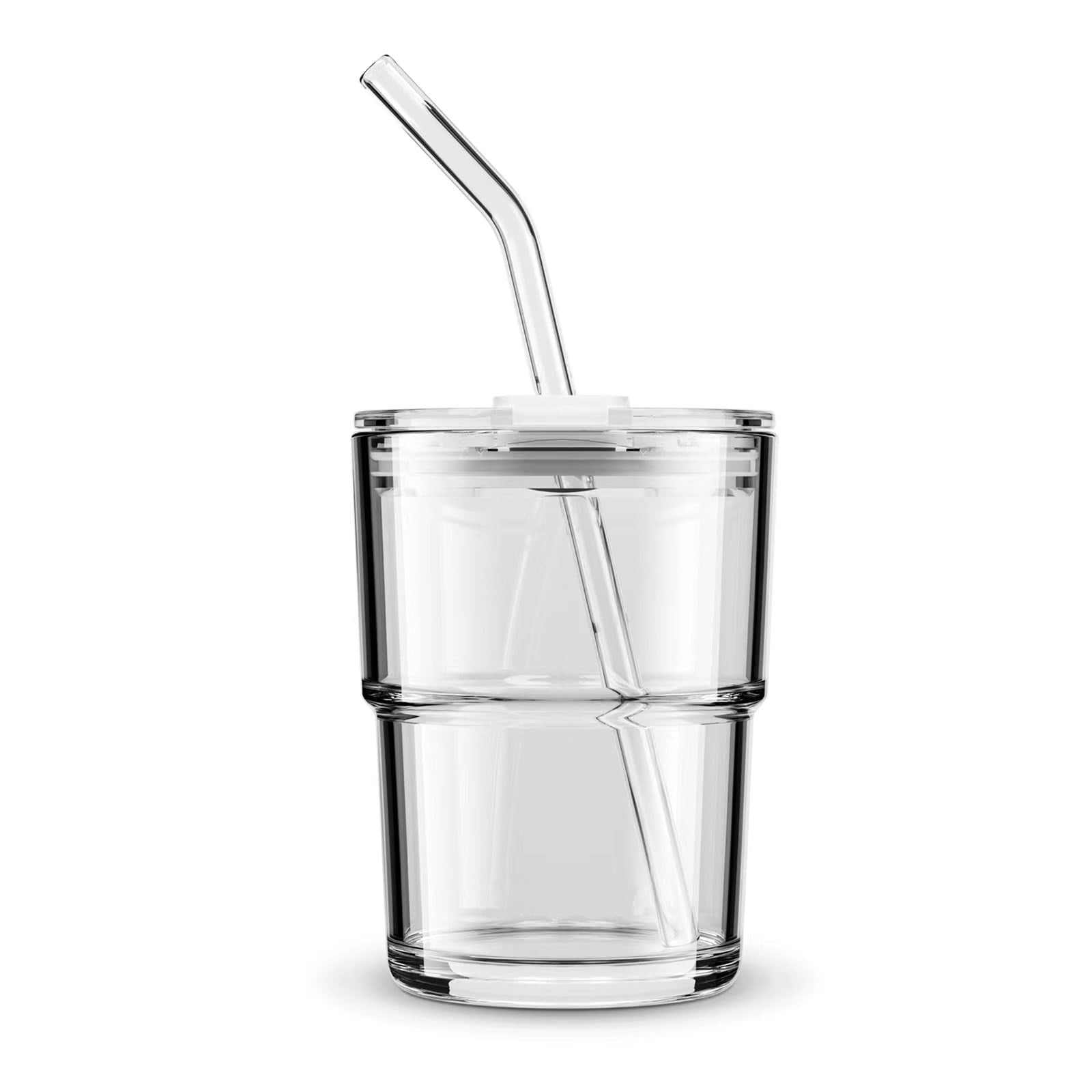 13oz/400ml Tumbler Water Glass, Cups with Straw and Lid Sealed Carry on ...