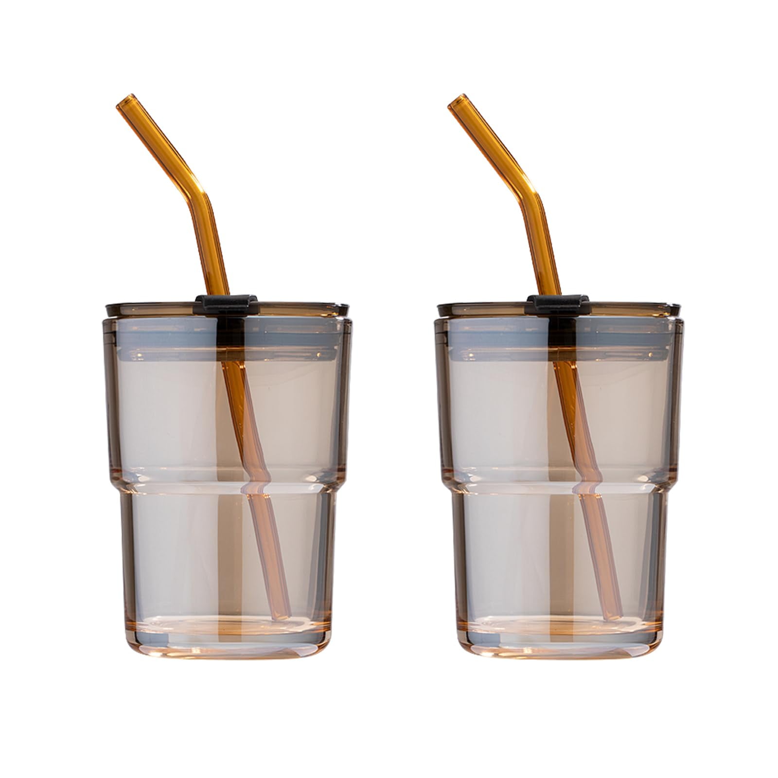 13oz/400ml Tumbler Water Glass, Cups with Straw and Lid Sealed Carry on ...