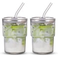 13oz/400ml Tumbler Water Glass, Cups with Straw and Lid Sealed Carry on ...