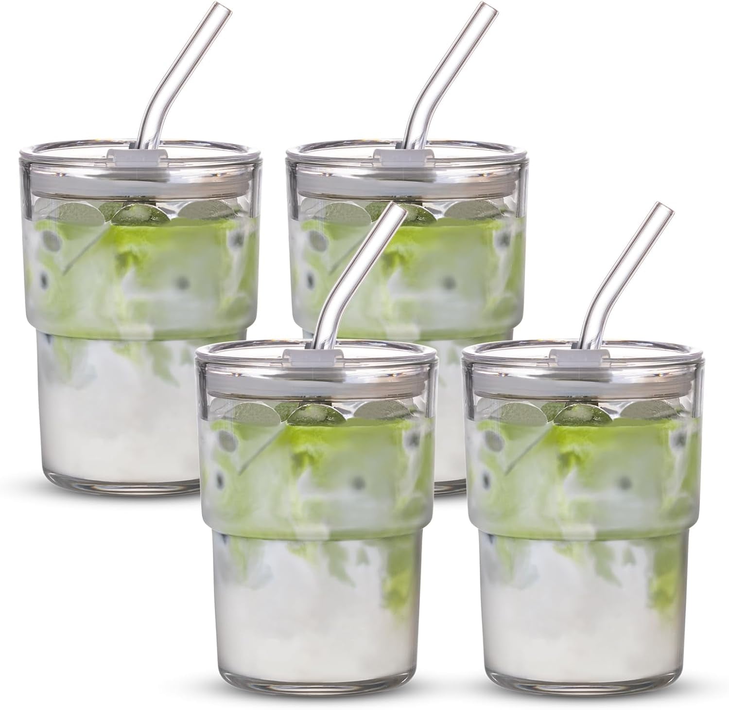 13oz/400ml Tumbler Water Glass, Cups with Straw and Lid Sealed Carry on ...