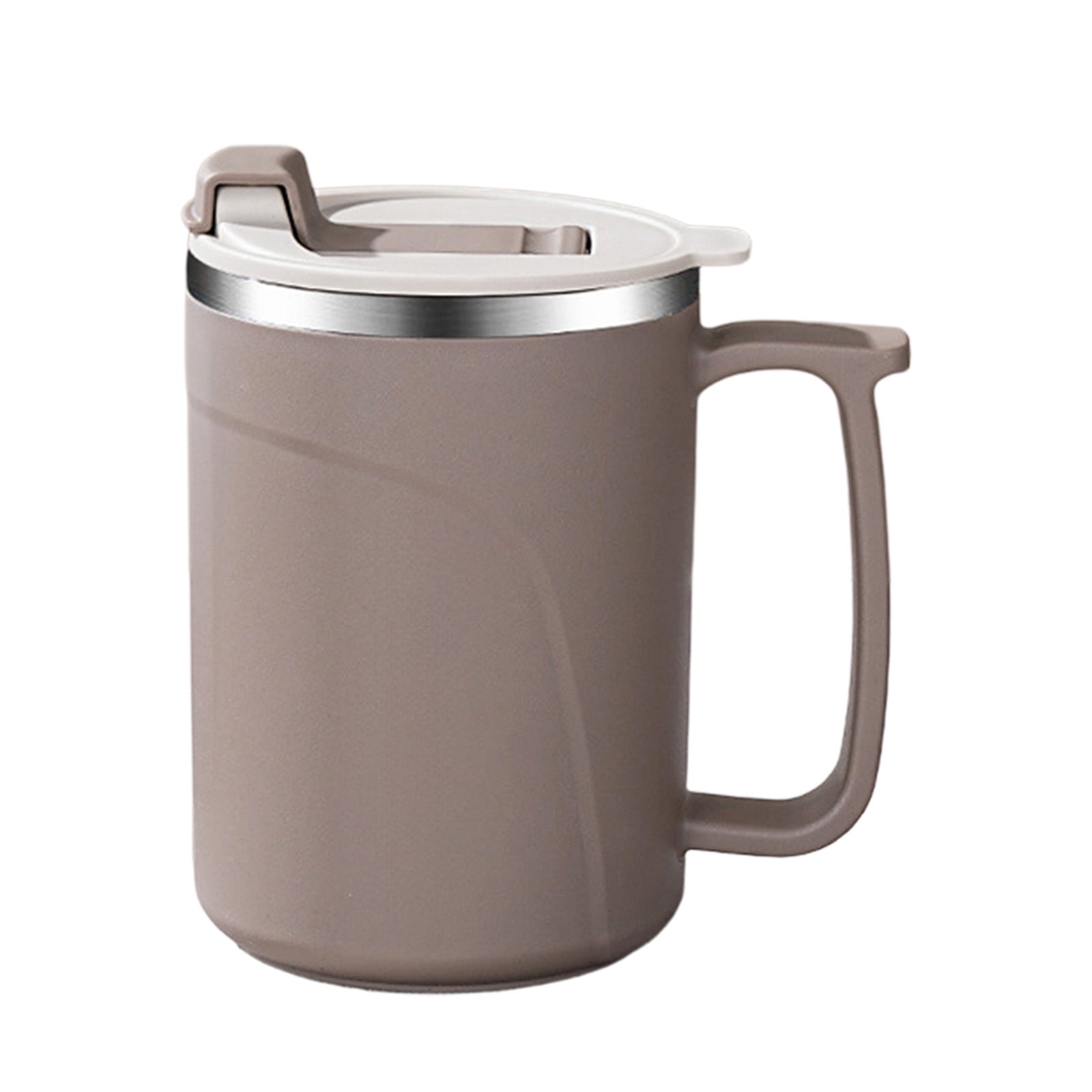 13oz Insulated Coffee Mug with Lid, Stainless Steel Thermal Tumbler ...