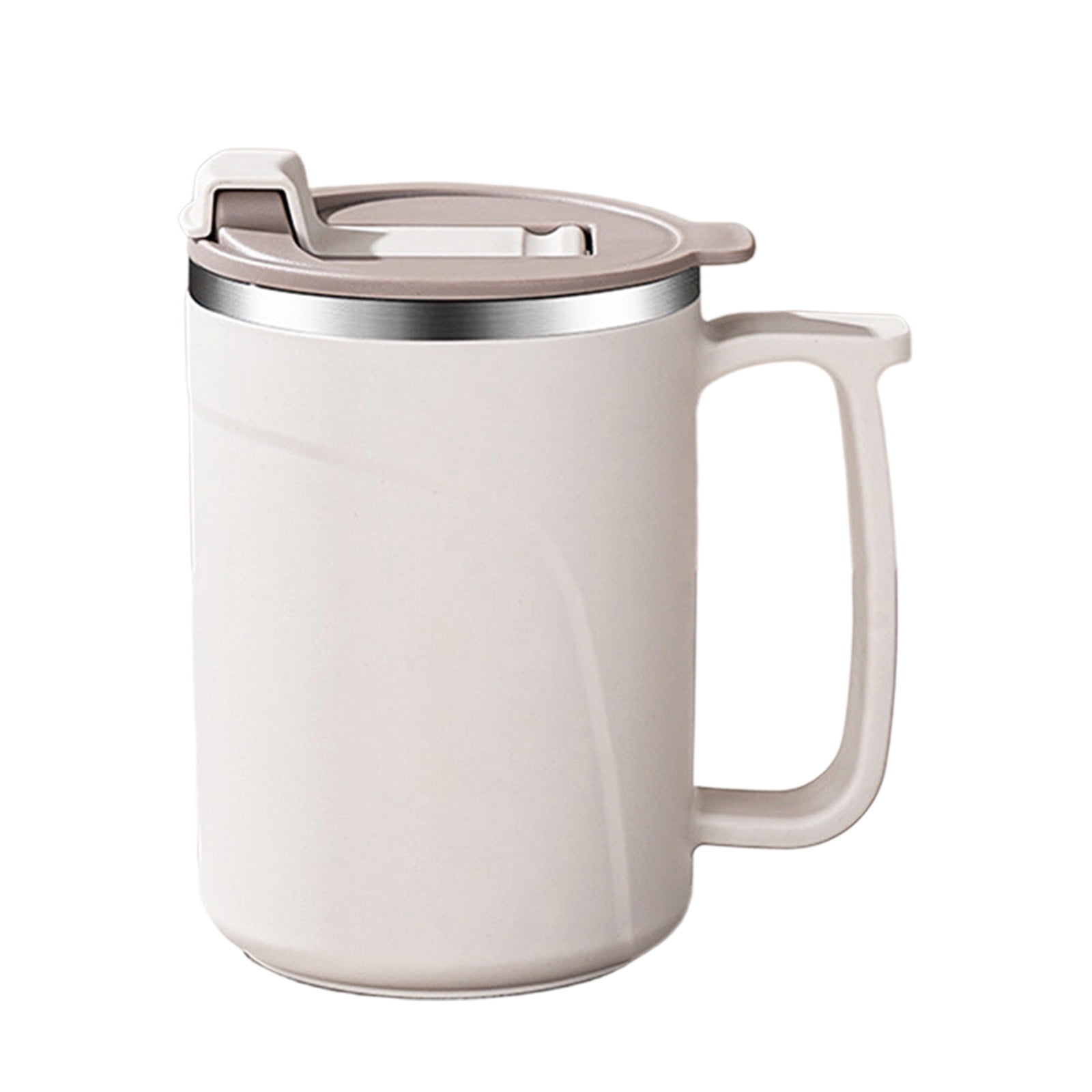 13oz Insulated Coffee Mug with Lid, Stainless Steel Thermal Tumbler ...
