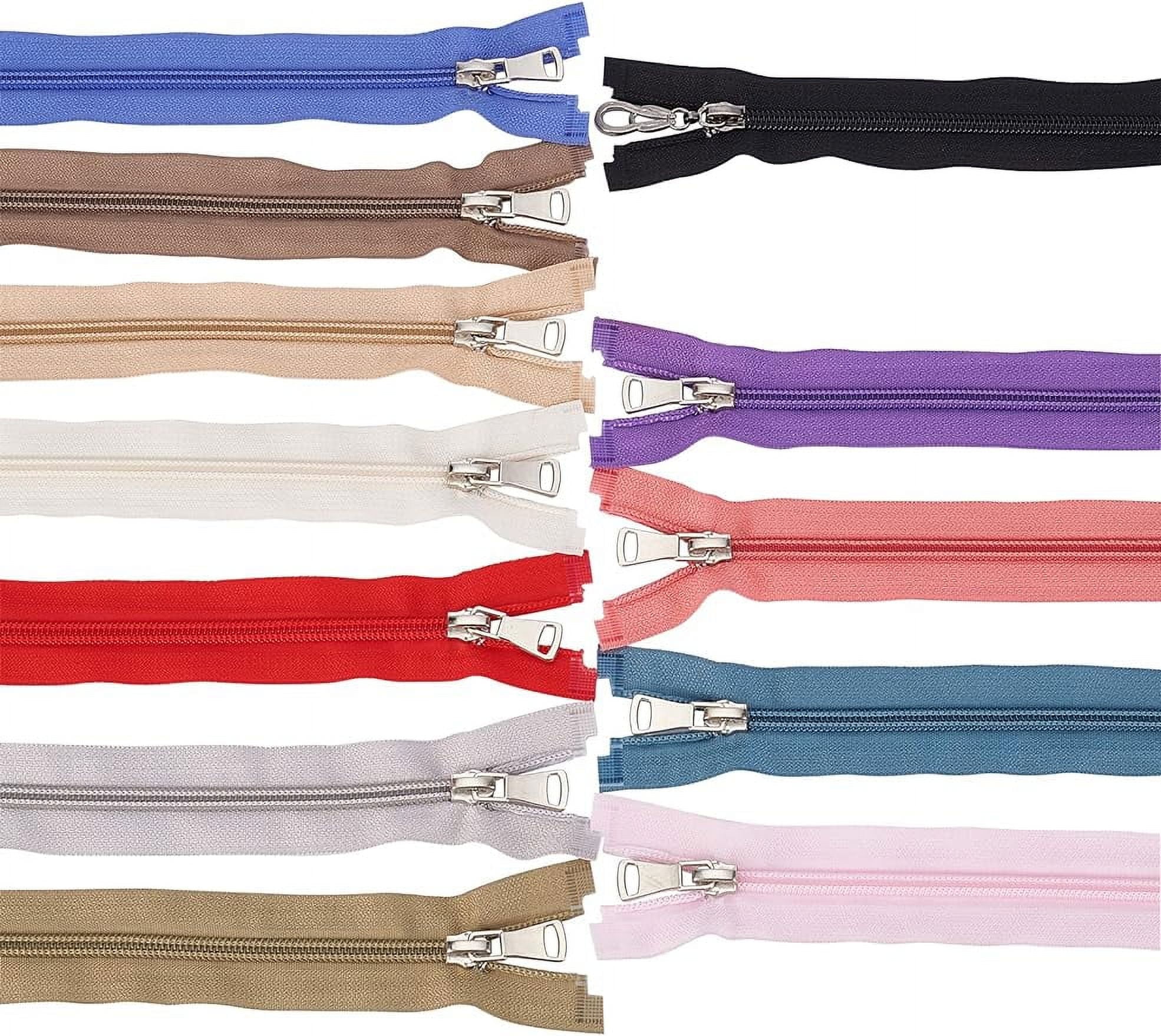 13pcs 15Inch #5 Nylon Coil Zippers Plastic Jacket Zippers with Zipper ...