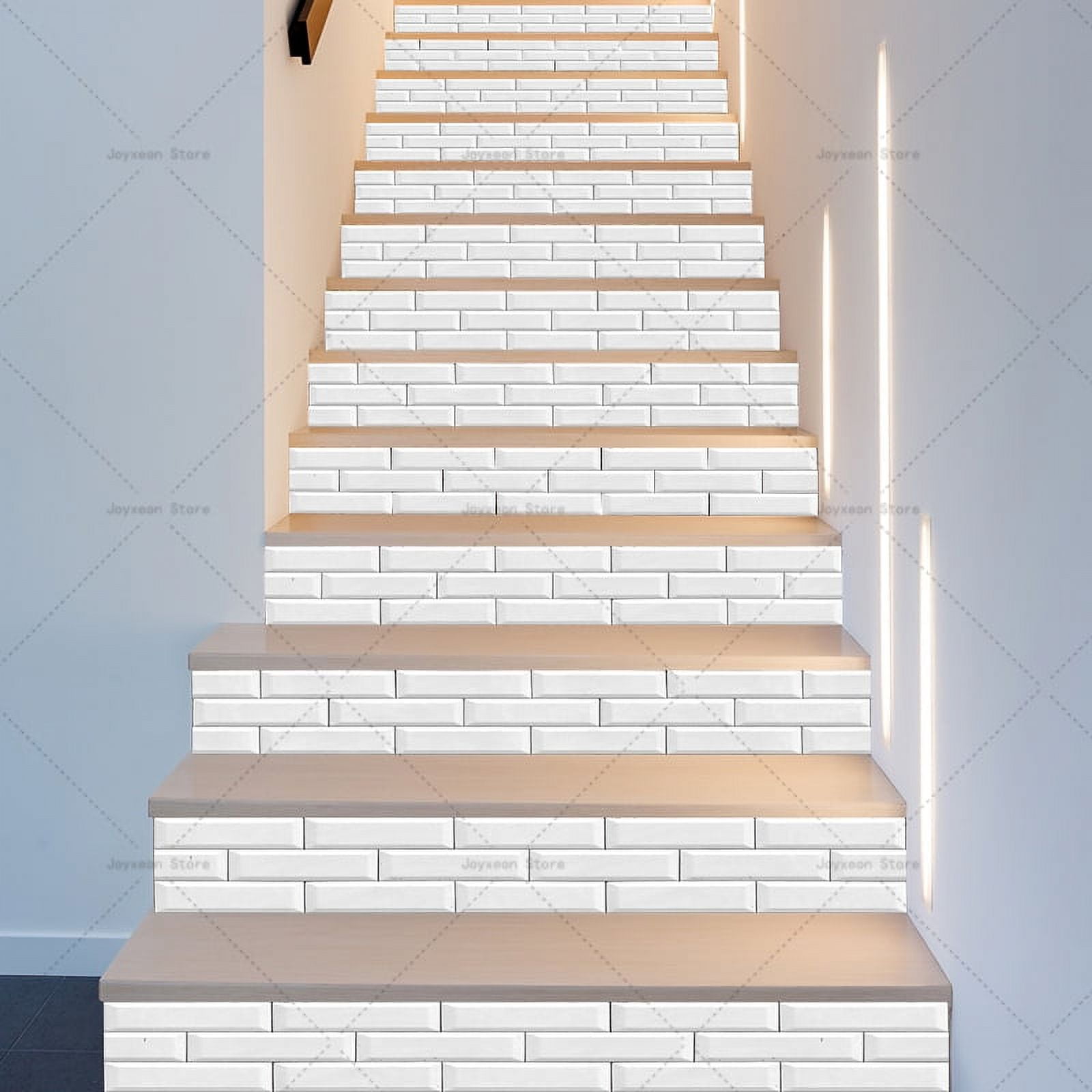 13pcs/6pcs Scenic Staircase Stickers Vinyl PVC Waterproof Staircase ...