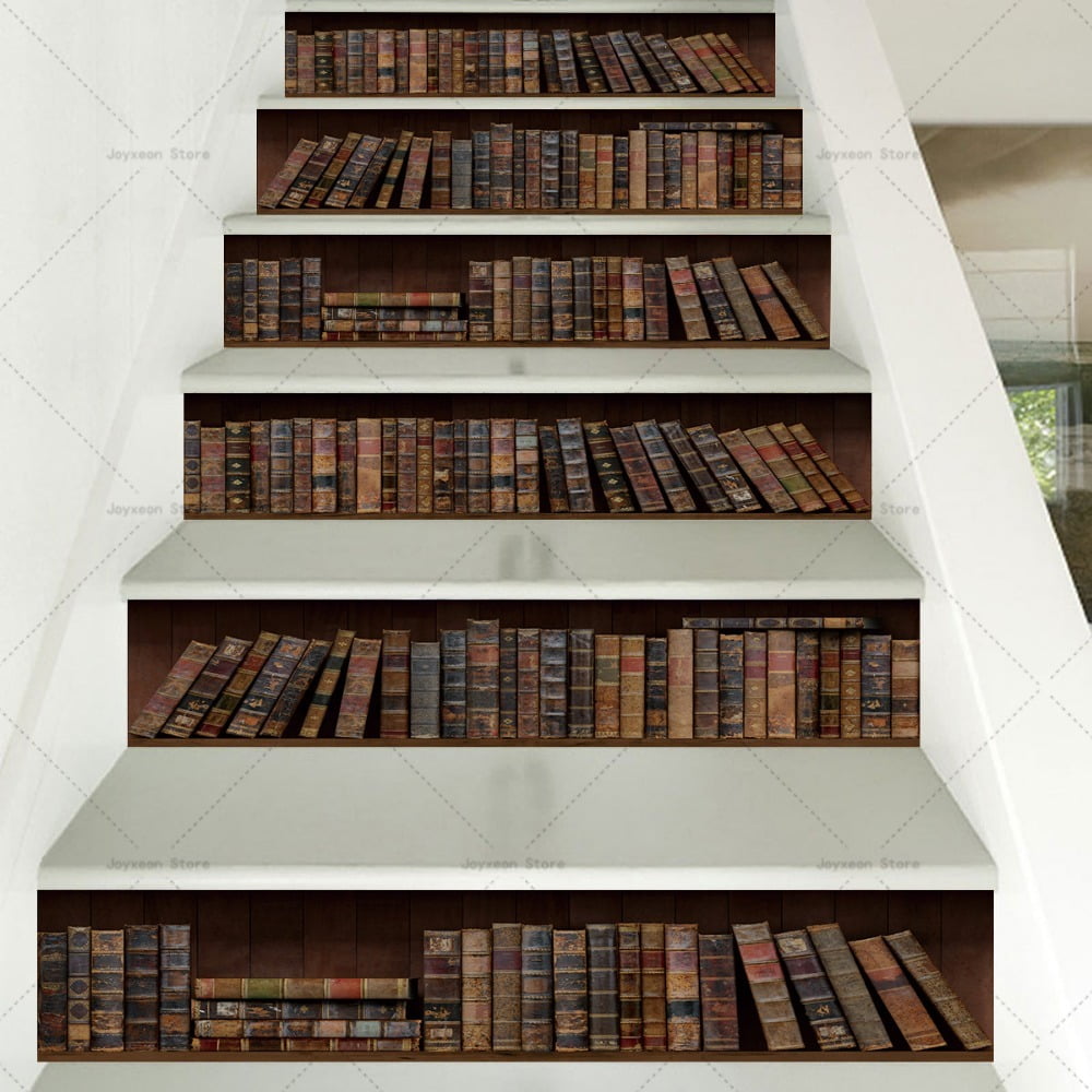 13pcs/6pcs Scenic Staircase Stickers Vinyl PVC Waterproof Staircase ...