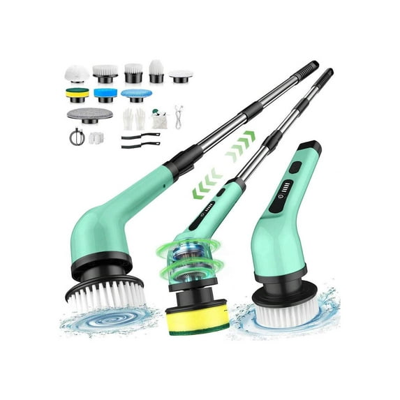 13pcs Electric Spin Scrubber ,IPX7 Waterproof Bathroom Scrubber With ...